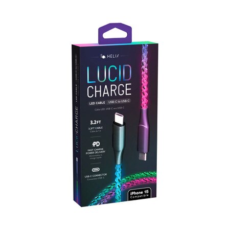 Lucid Charge LED USB-C Cable Multi-Color