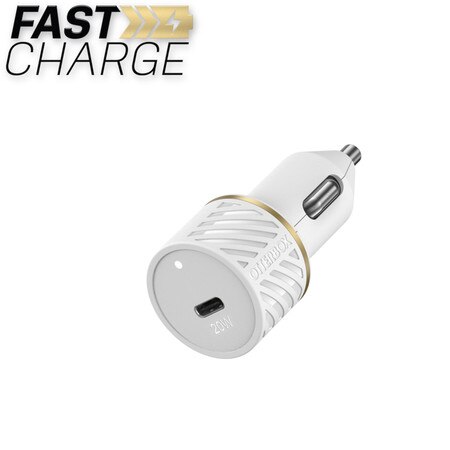 Fast Charge Power Delivery Car Charger USB-C 20W White