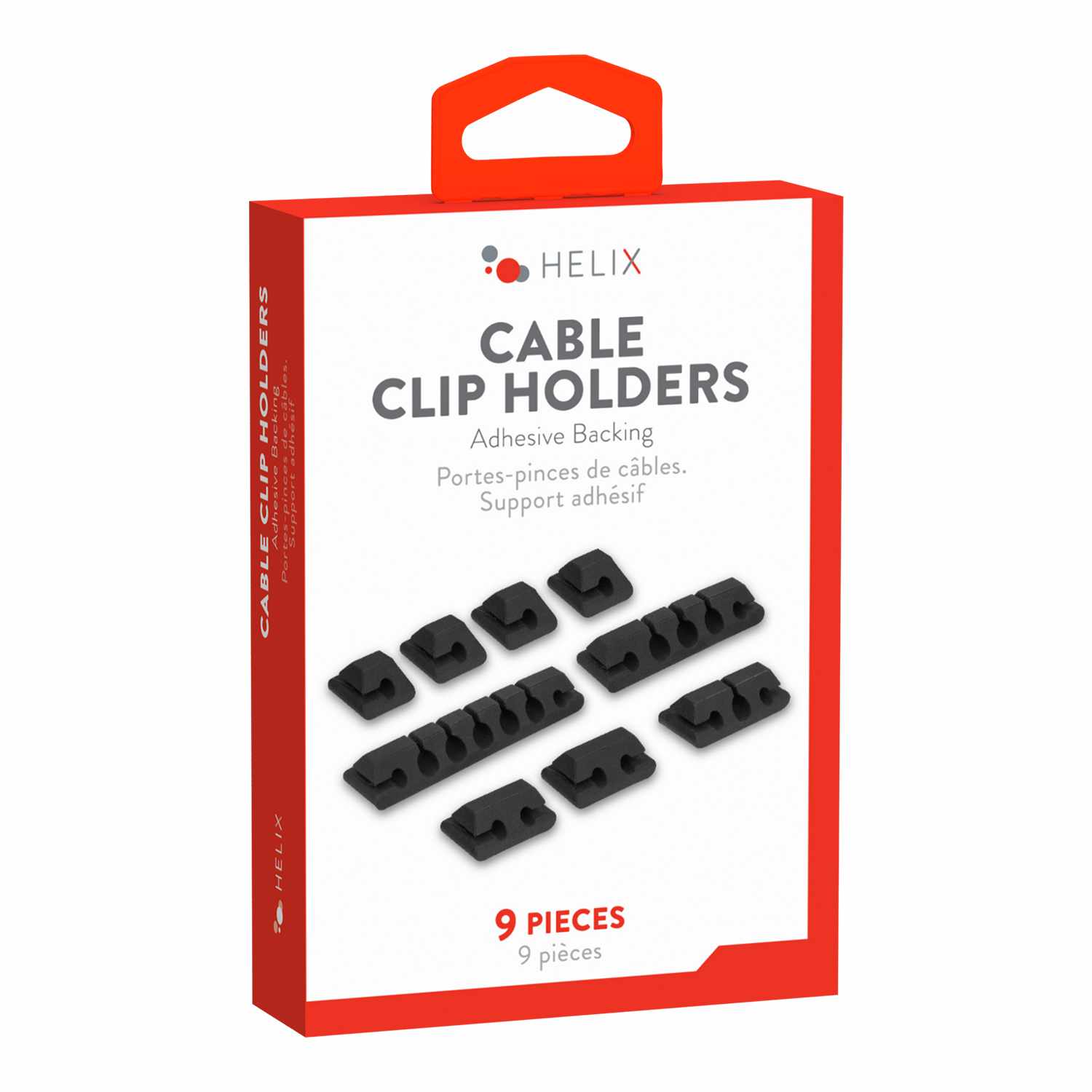 Helix Cable Clip Holders Black