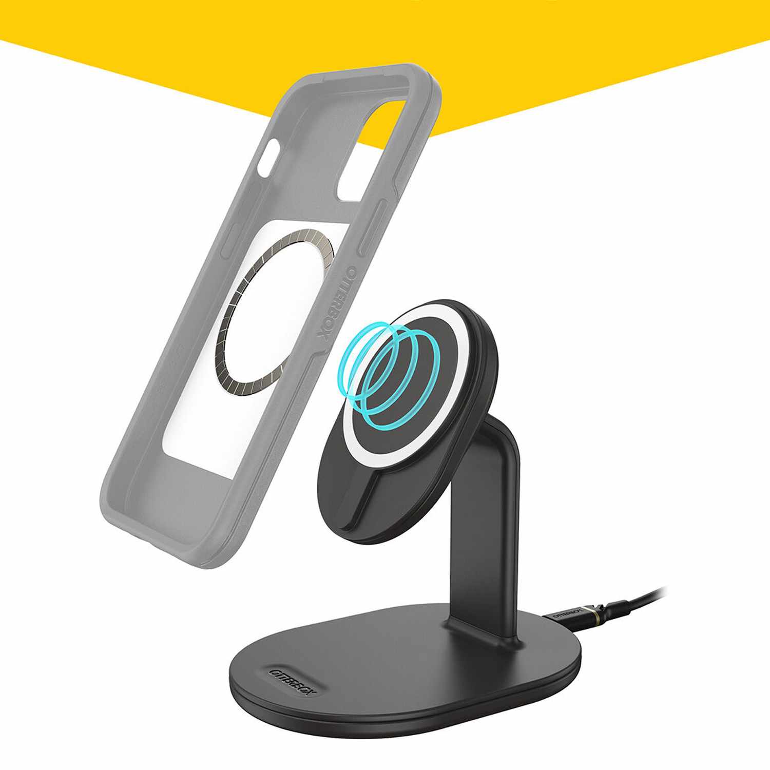 Qi2 Wireless Charging Stand 15W Black/Glow Radiant