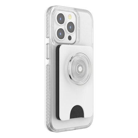 PopWallet+For MagSafe Round with Adapter Ring White/Clear